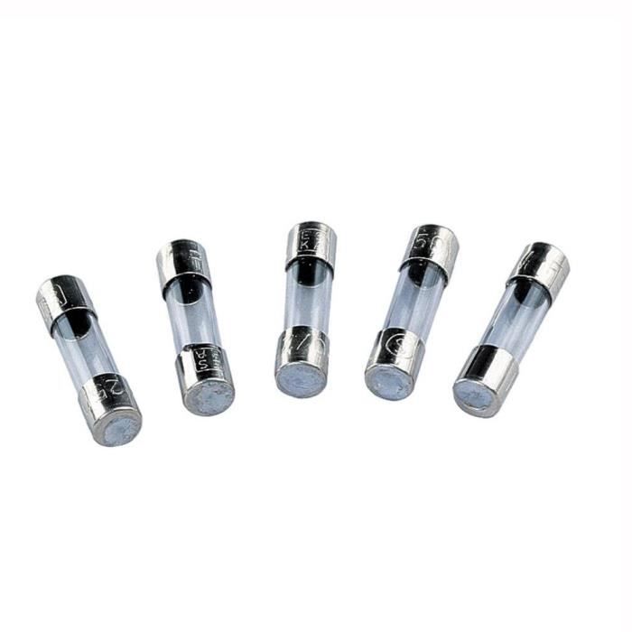 10x Fusible Temporisé (T) en verre 2A / 250VAC 5x20mm - Cdiscount Bricolage