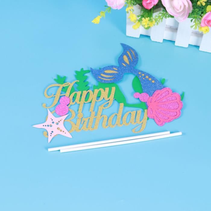 Thème du monde sous-marin Cupcake Toppers fête d'anniversaire gâteau ...