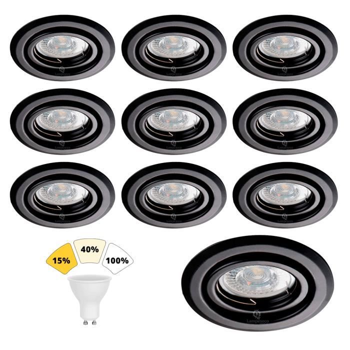 Spot Encastrable Noir Mat 7w Lampesecoenergie Gu10 Led 3