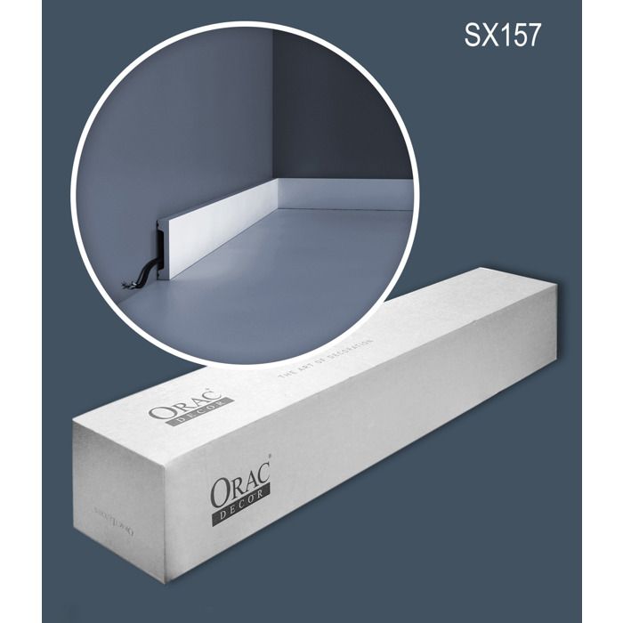 Orac Decor SX157-box AXXENT SQUARE 1 carton 39 pièces Plinthes 78 m ...