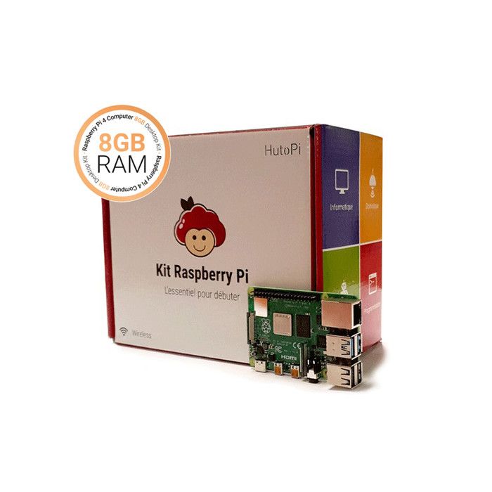 Kit de démarrage officiel Raspberry Pi 4 8GB - RASPBERRY PI - HDMI, USB ...