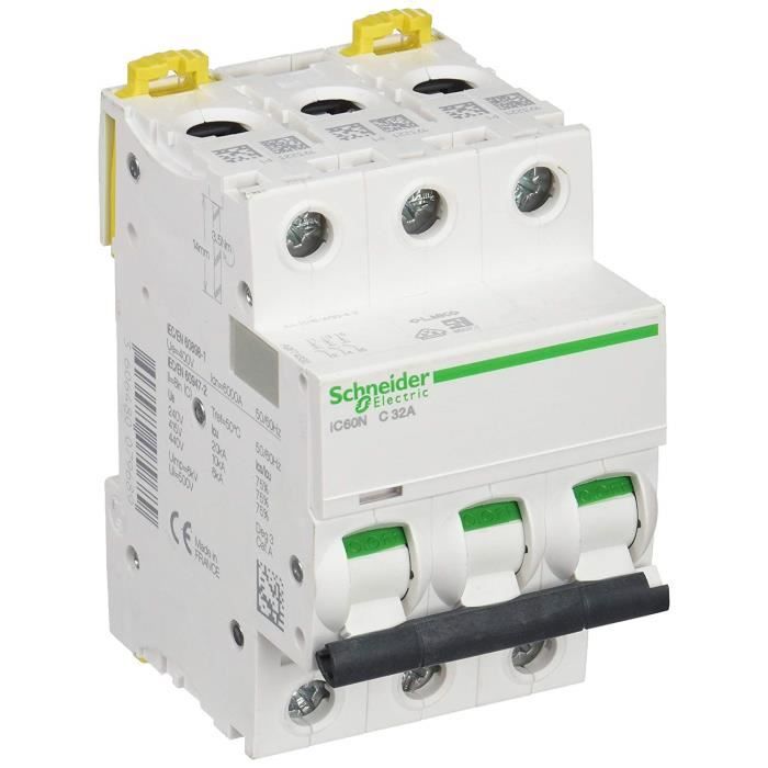 Schneider Electric Ic60n Disjoncteur électrique Acti9 3p 32 A Courbure