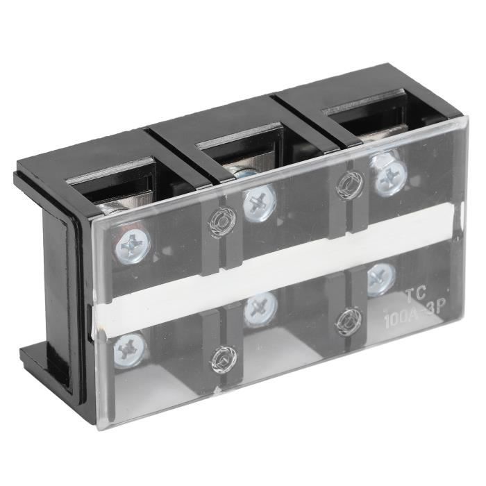 Sonew Borne à vis Bornier 2 Rangées Barrette de Vis de Barrière de Fil ...