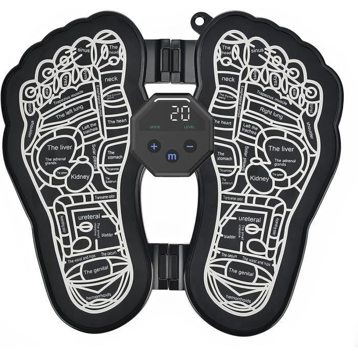 Masseur Électrique Pied, Machine Stimulateur Muscle Circulation De Pied Tapis De Masseur De Pied ...