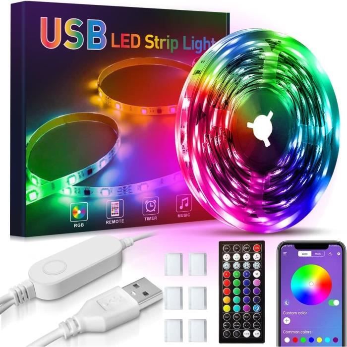 Bande Lumineuse Led Usb 10M,300 Perles Lumineuses Rgb Led Chambre Bande Led,16 Millions De ...