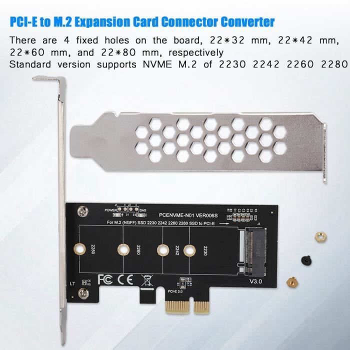 Vvikizy carte d'extension PCIE Convertisseur de connecteur de carte d ...