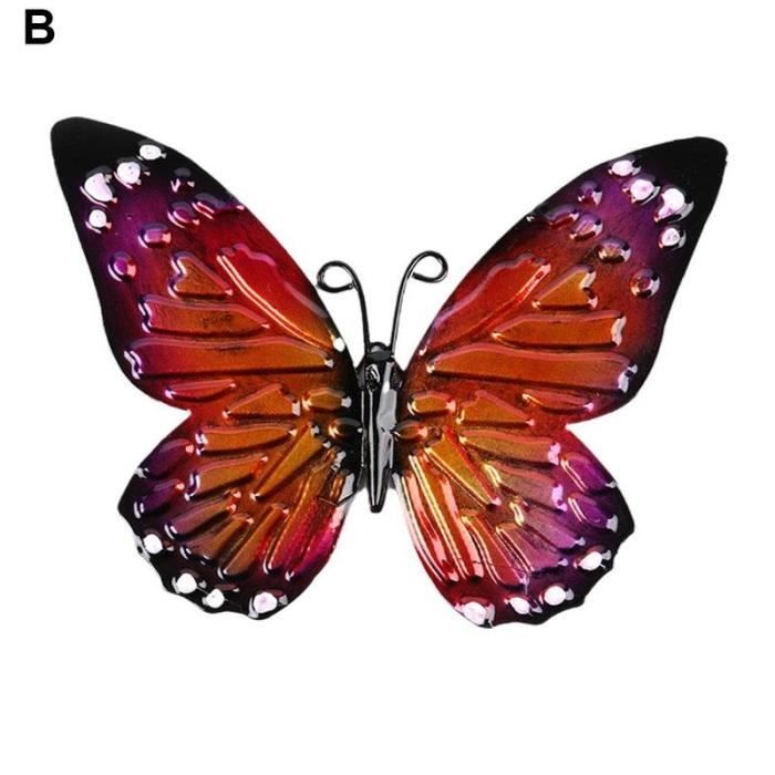 STATUE,B-China--Sculpture de papillon 3D en métal, décor mural de ...