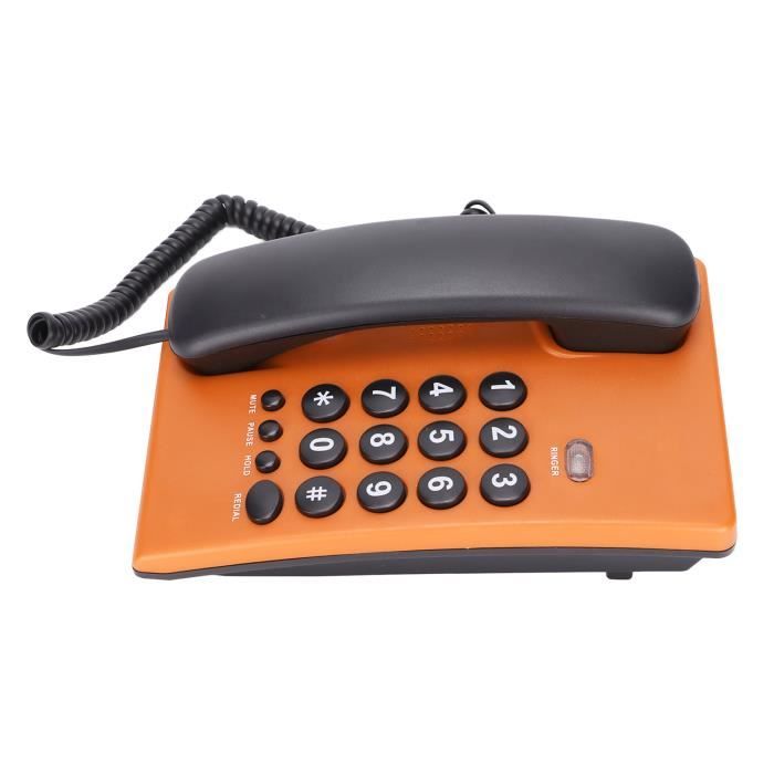 Zerone Ligne fixe de bureau KX‑T504 Téléphone filaire multifonctionnel ...