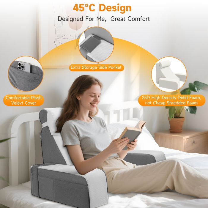 Coussin de Lecture pour Lit,coussin de dossier, oreiller ergonomique ...