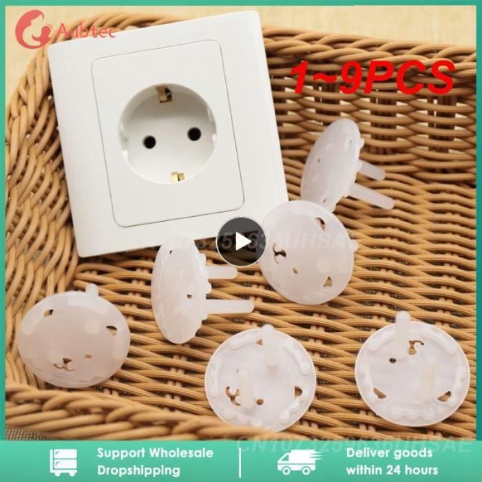 3 pièces - Protection de prise électrique biphasée pour enfants ...