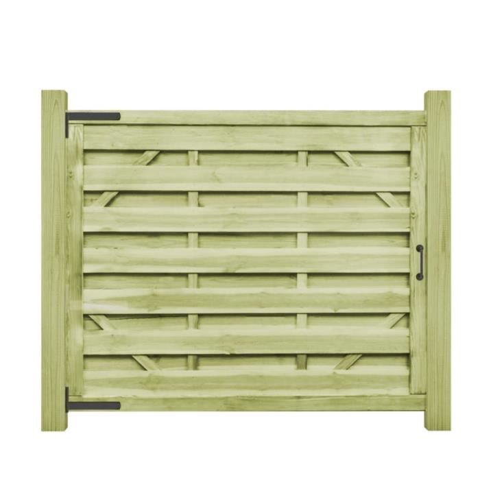 COC-7596638087689Portillons 2 pcs Bois de pin imprégné 150x125 cm Vert ...