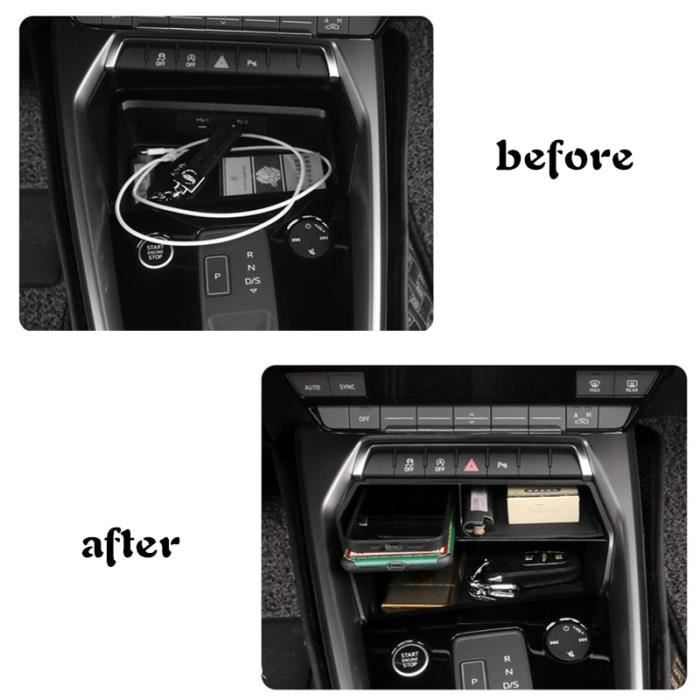 Petit rangement,LHD! Boîte de rangement en plastique noir, accessoires ...