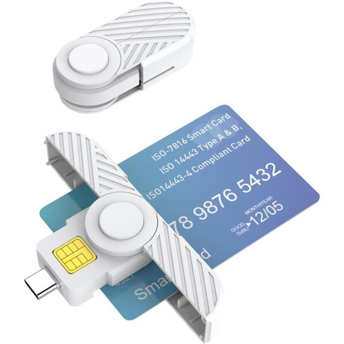 Lecteur de cartes USB C à accès commun, cartes à puce bancaire, lecteur ...