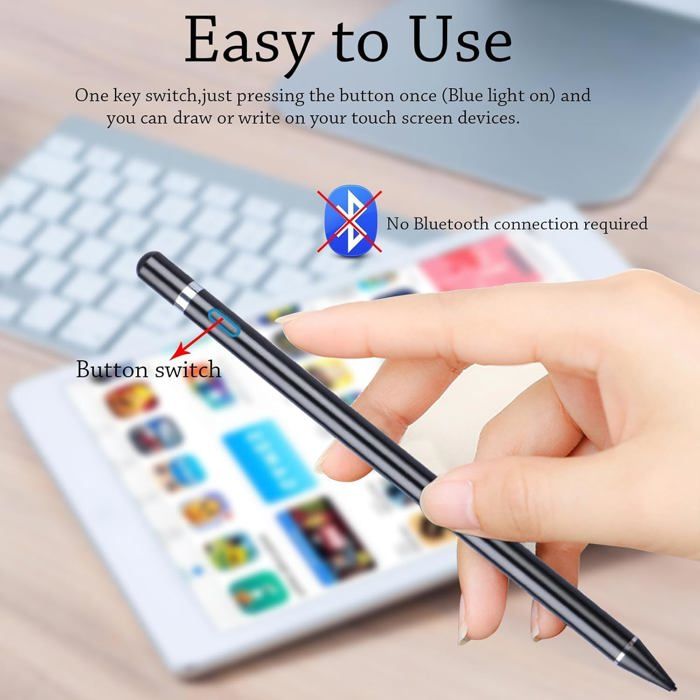 Stylet rechargeable pour écran tactile - WOOPSO - Compatible iOS ...