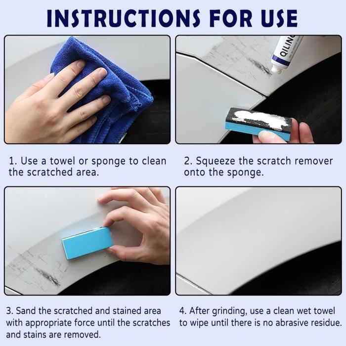 Efface Rayure Voiture,Polish Voiture Rayure, Kit Polish Voiture, Enlève ...