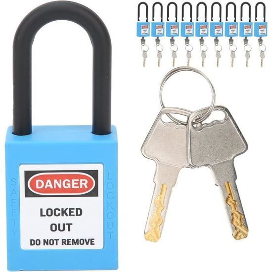 10pcs-set 38mm Lockout Tagout Lock, Cadenas de sécurité isolé en Nylon ...