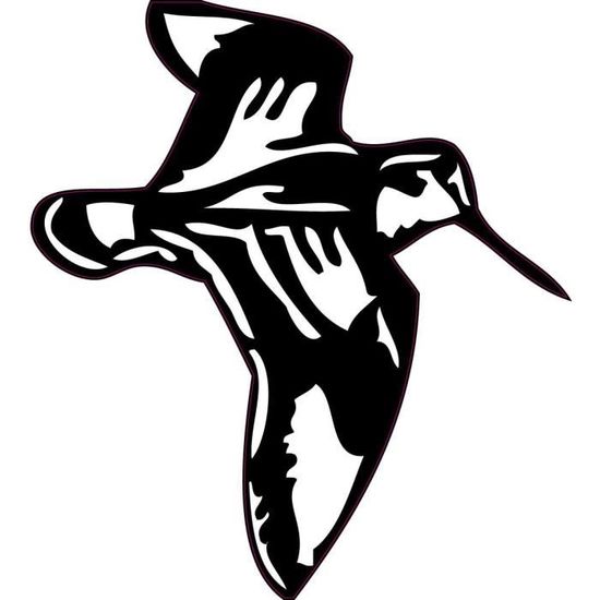 Autocollant logo Bécasse oiseau sticker adhesif logo 2 (Taille: 8 cm ...
