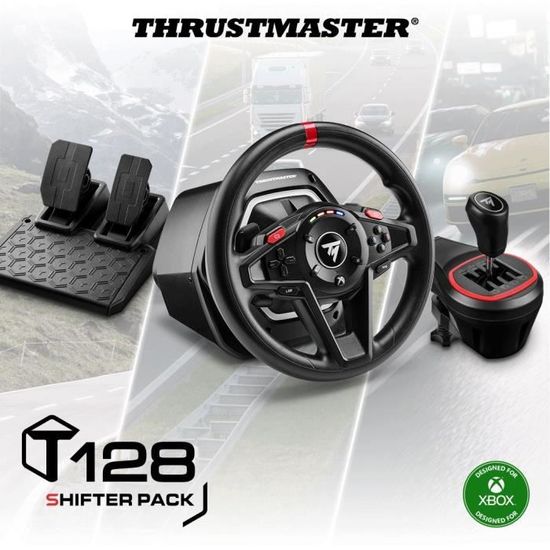 Volant gaming - THRUSTMASTER - T128 X SHIFTER PACK - Pour Xbox Series XS Xbox One et PC - Noir ...