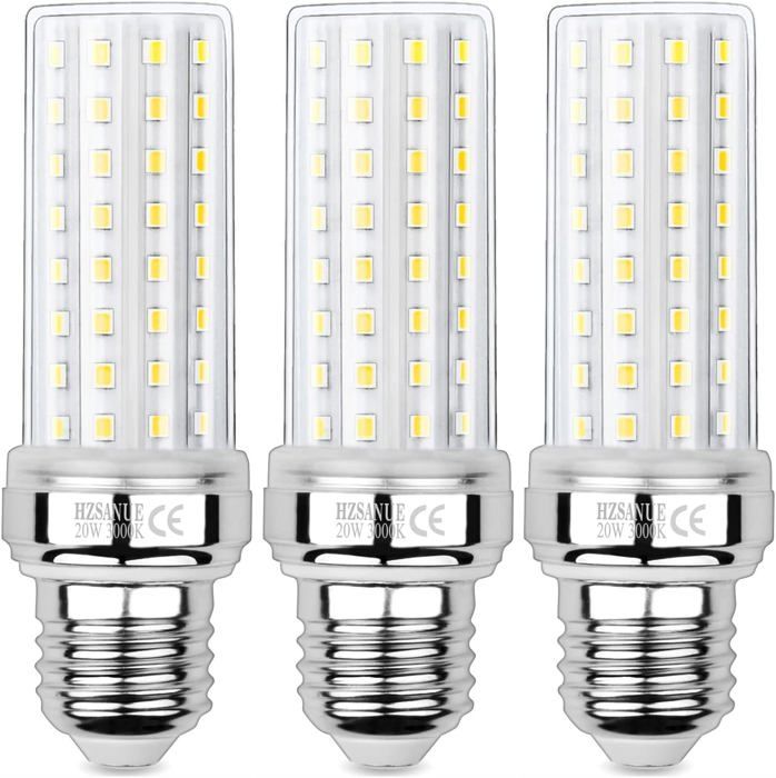 LED Ampoule Mas 20W 150W quivalent Ampoules Incandescence E27 Edison Vis Ampoules 3000K Blanc ...