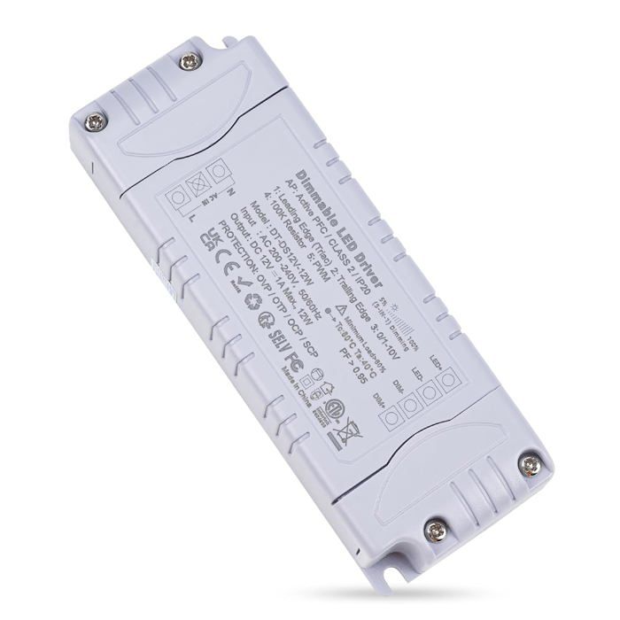 Transformateur 220V 12V LED Dimmable 12W 1A Triac & 0-10 V & 1-10 V ...