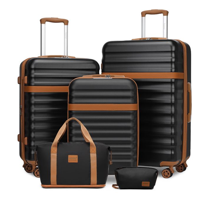 Kono Set de 5 Valises de Voyage Rigide (55/65/75) à 4 roulettes ...