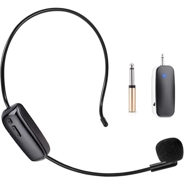 Casque Micro Sans Fil Uhf, Uhf Sans Fil Et Portable 2 En 1, Portée De ...