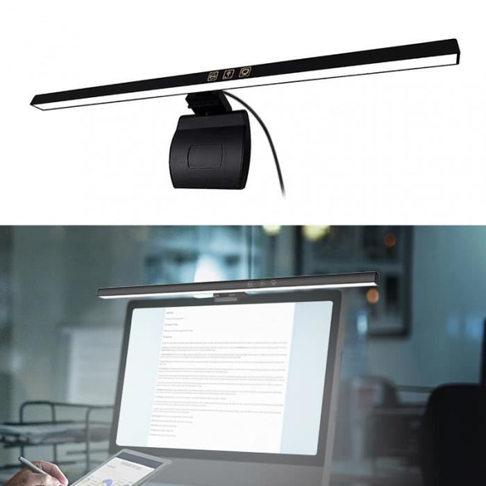 Noir - PC de bureau 50 cm - Lampe LED de bureau à intensité réglable ...