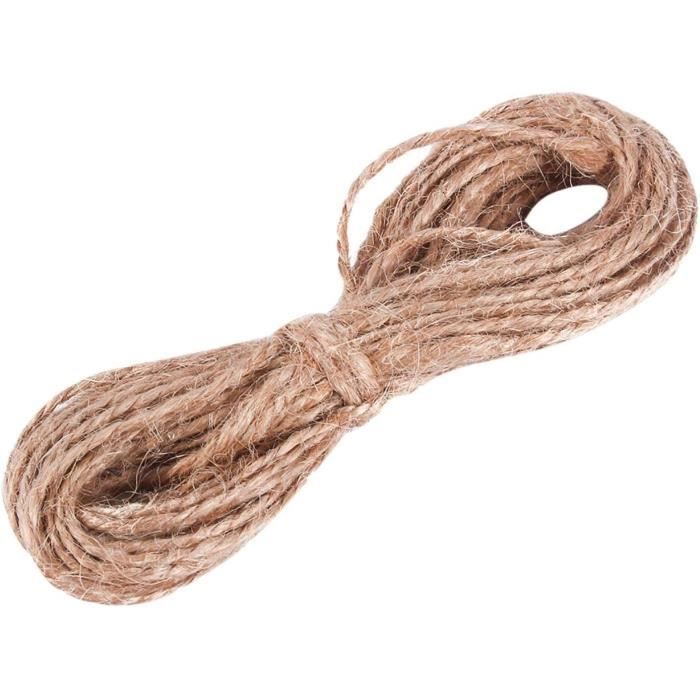 8 M Corde De Jute Ficelle Chaîne De Chanvre Corde Brun Naturel Pour ...