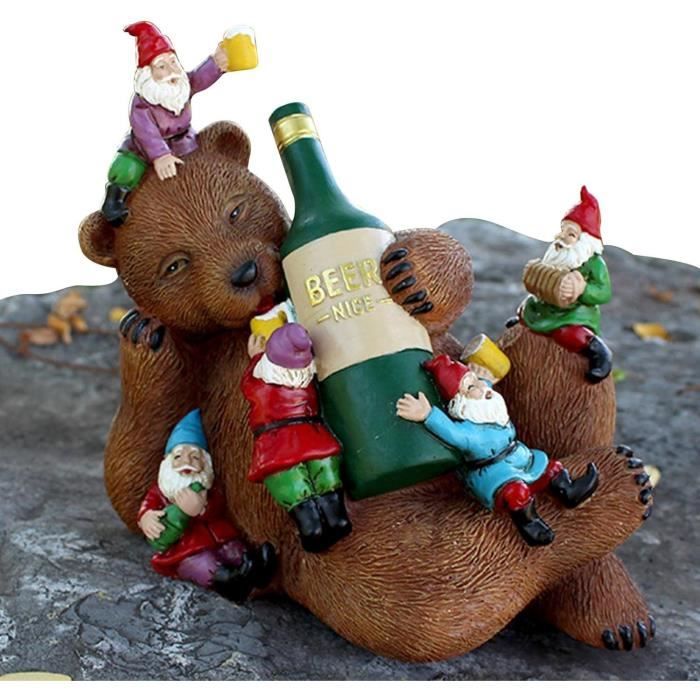 Statue De Gnome Ivre - Statue Drôle De Nain Ivre | Décor De Nain De ...