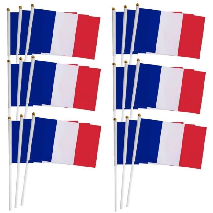 Drapeaux Tricolores - Marque Inconnue - 30 Pièces - Polyester Résistant - Idéal pour Événements ...