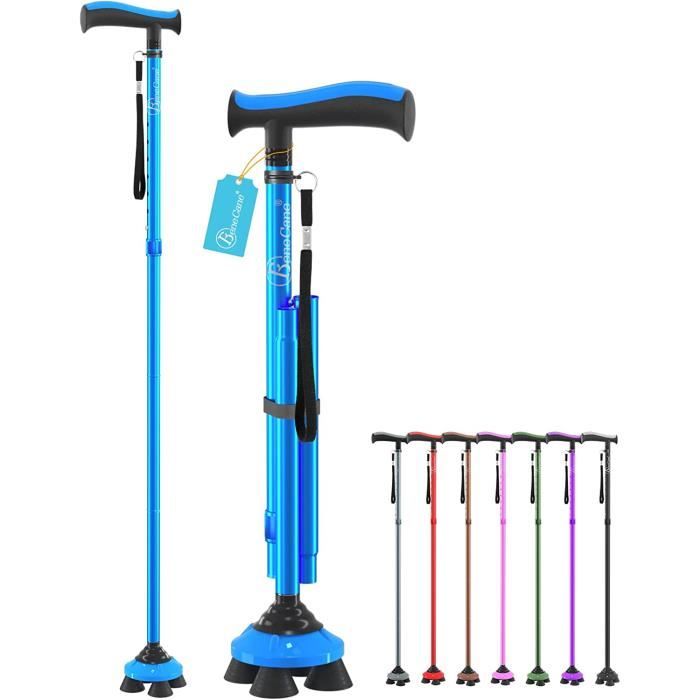 Canne de Marche Pliable Hauteur Réglable et Légère en Aluminum,Canne de ...