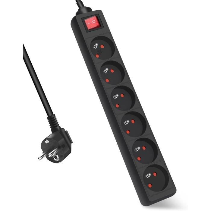 Multiprise 6 Prises 16A 2P + T avec Interrupteur, Extrastar Bloc 6 ...
