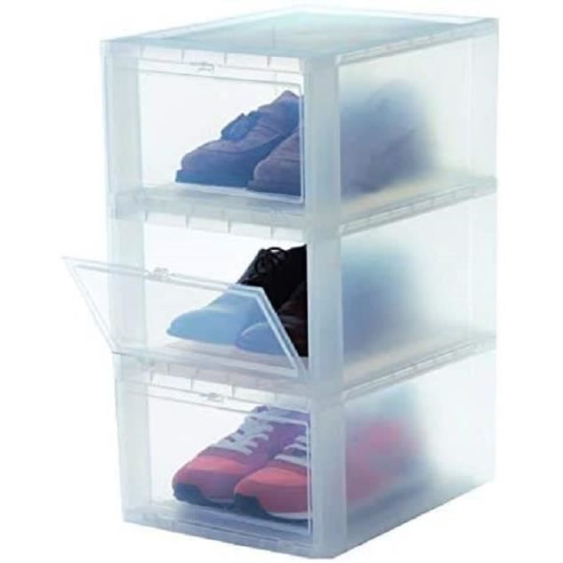 Lot de 3 boîtes à chaussures / boîtes de rangement pour chaussures ...
