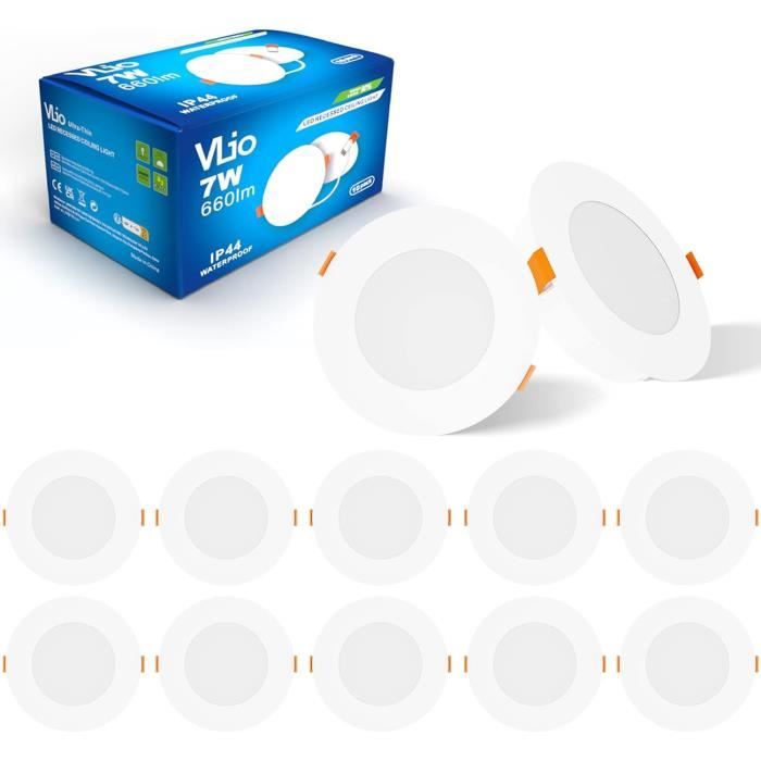 Spot Led Encastrable Extra Plat, Ip44 Spot Etanche Salle De Bain, 7W ...