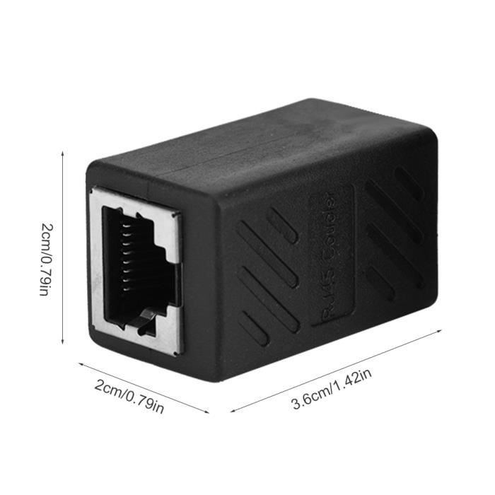 Fdit Ethernet Cat6 Cat6 Ethernet Lan Ethernet Noir Blindé Boîtier 2 Pcs ...