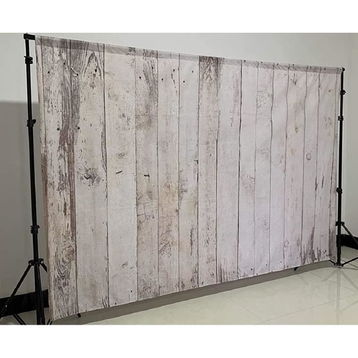 WaWbackdrop Toile de Fond Studio Champêtre Bois Gris Clair Rustique 2 ...