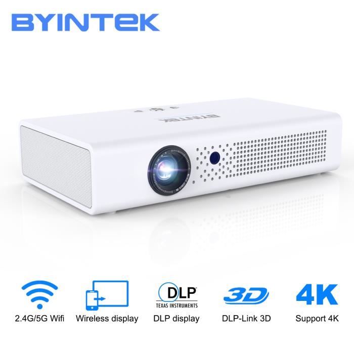 Projecteur DLP BYINTEK R19 home cinéma 3D 4K HD - WiFi, Bluetooth, 700 ...