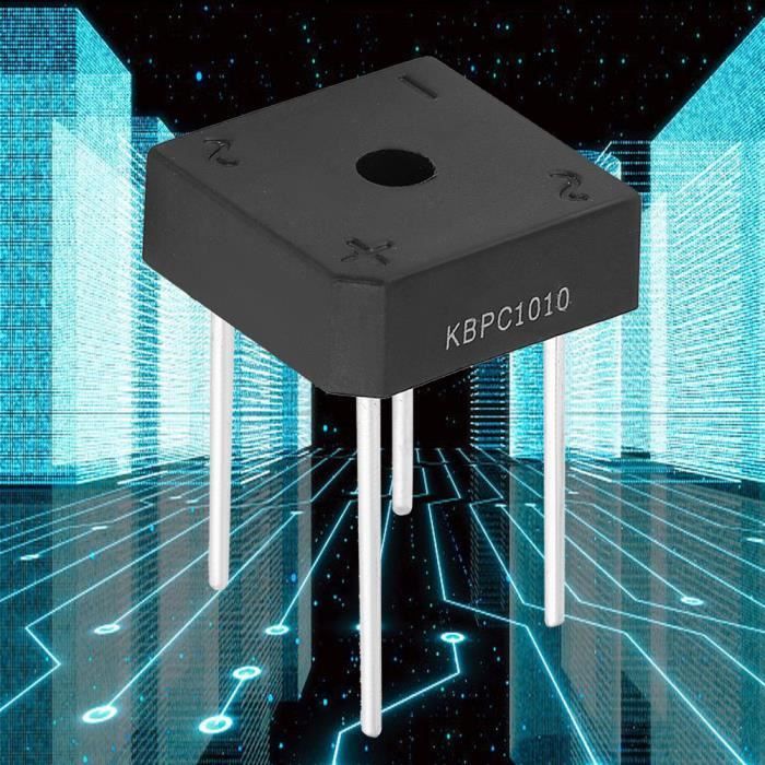 HURRISE Circuit électronique industriel AUTO KBPC-1010 Pont Redresseur ...