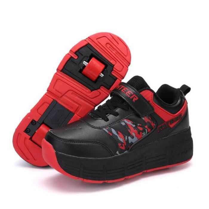Mode Baskets Enfants Chaussures à Roulettes Rouge Skateshoes Garons ...