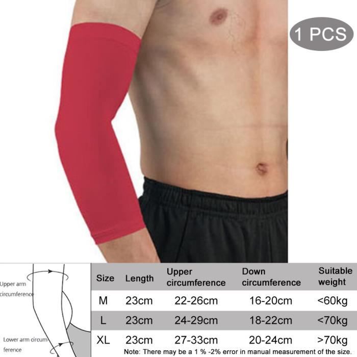 Manchon Bras - D Red[D5329] - Respirant - Protection UV - Course ...
