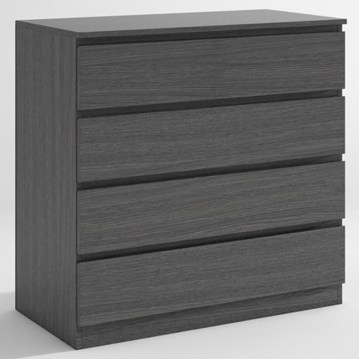 Commode ROSA 4 tiroirs Cendre, L802 x H903 x P4... - Cdiscount Maison