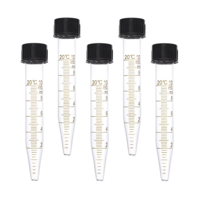 Tubes à essai de 10 à de de centrifugeuse de laboratoire avec bouchons ...