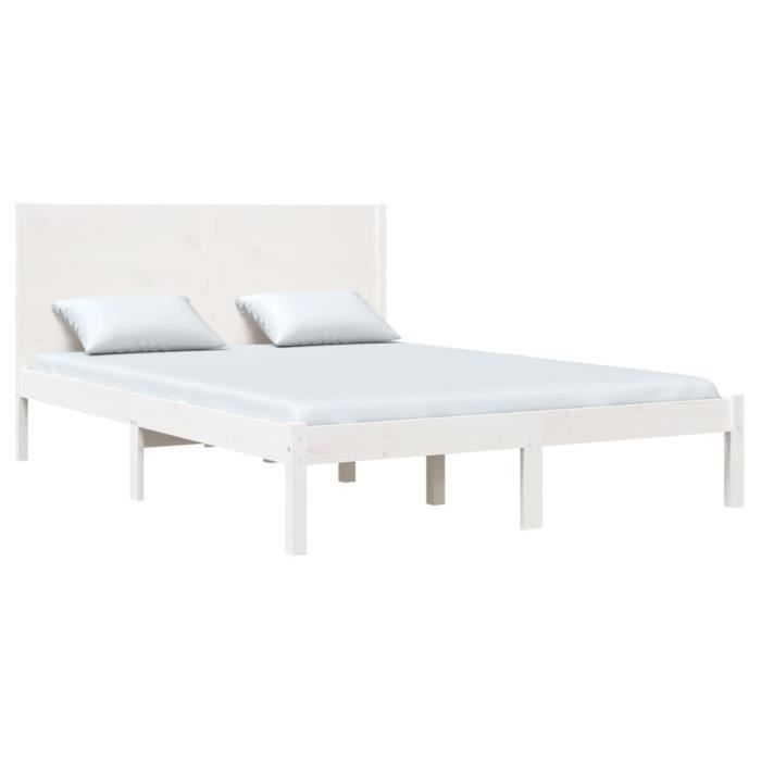 Lit Simple | 1 Place 120 x 190 cm, Cadre de Lit en Bois avec Sommier à ...