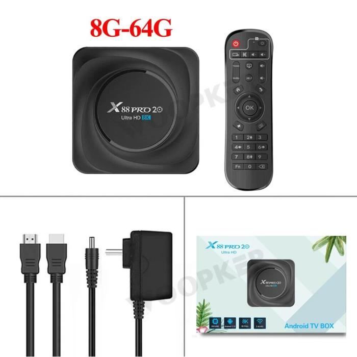 Woopker-Décodeur TV Android 11 X88 Pro 20 Rockchip RK3566,8 Go de RAM,128 Go,Dean Smart TV Box ...