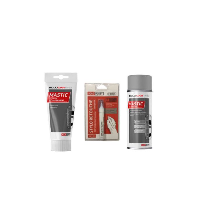 Pack Auto Solocar - Stylo de retouche carrosserie transparent Pro 9ml - Mastic Pro spécial ...