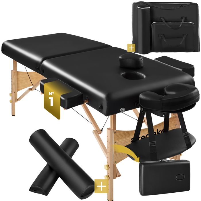 Tectake Table De Massage Portable Pliante 2 Zones Pliable Et Réglable