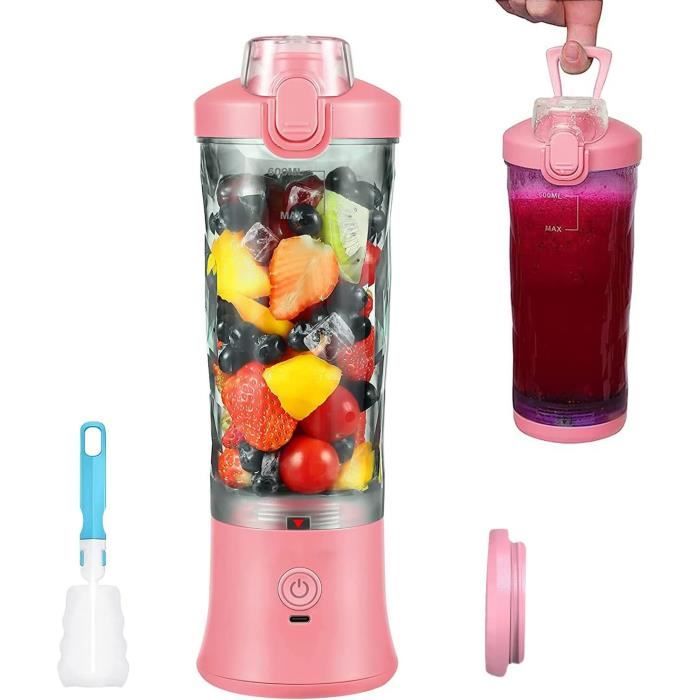 Blender Portable Smoothie Mixer, 600Ml Mixeur Portable Pour Smoothies ...