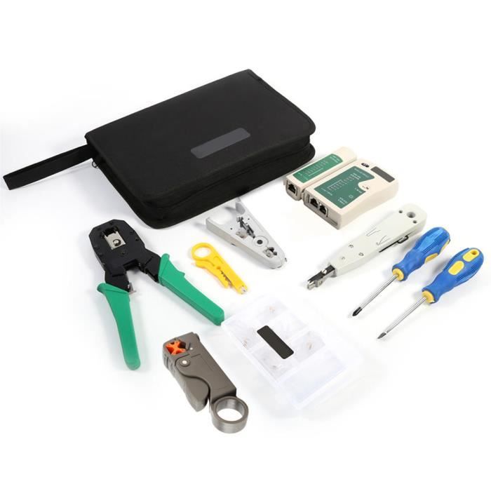 YOSOO kit LAN RJ45 RJ11 Crimper Cable Tester Cutter Punch Tool ...