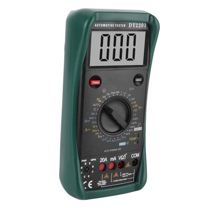 Zerone Multimètre automobile Multimètre Digital Testeur de Gamme ...