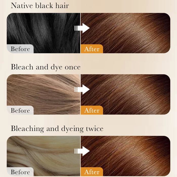 Shampooing Colorant Brun Châtain 3 En 1, Cheveux Colorés Pour Femmes Et ...